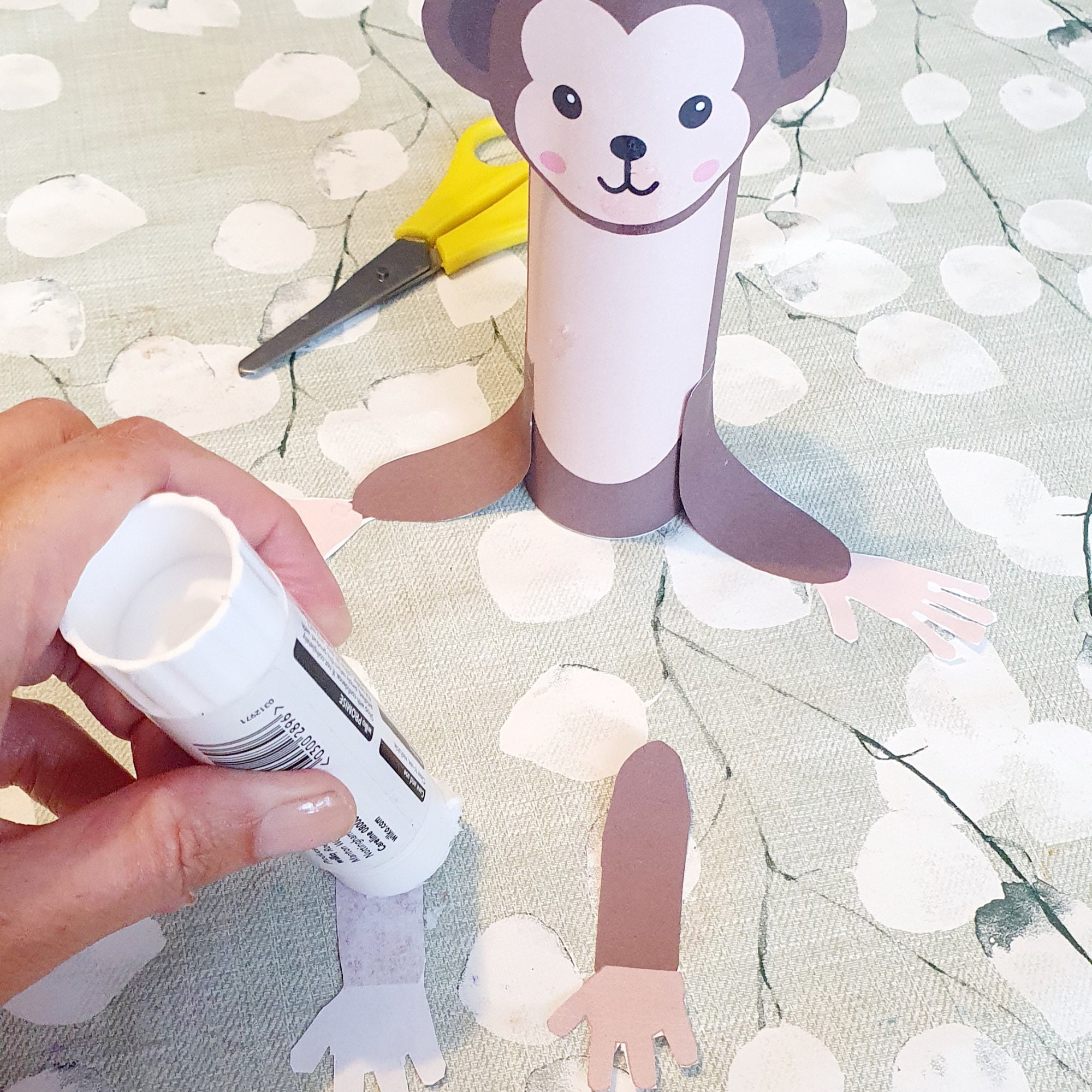 Monkey Toilet Roll Paper Craft Printable Kids Kit PDF Craft, Animals ...