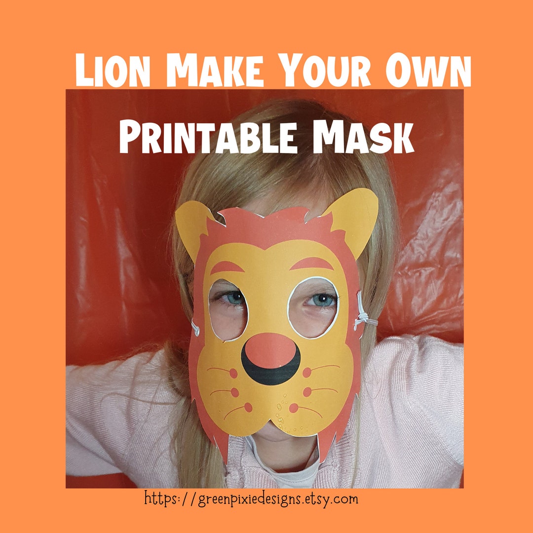 Lion Jungle Safari Animal Theme Costume Birthday Party Masks Make Your ...