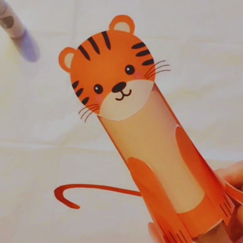 Tiger Jungle Safari Toilet Roll Paper Craft Printable Kids Kit PDF ...