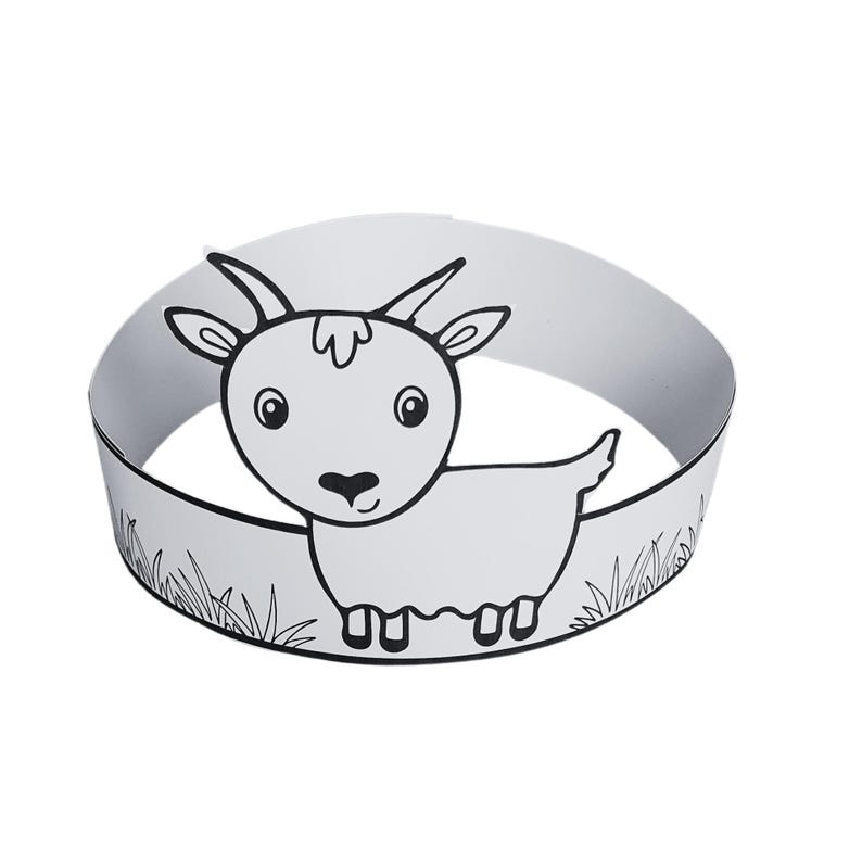 DIY Goat Crown: Farm Animal Birthday Party Costume (PDF Download) - Etsy