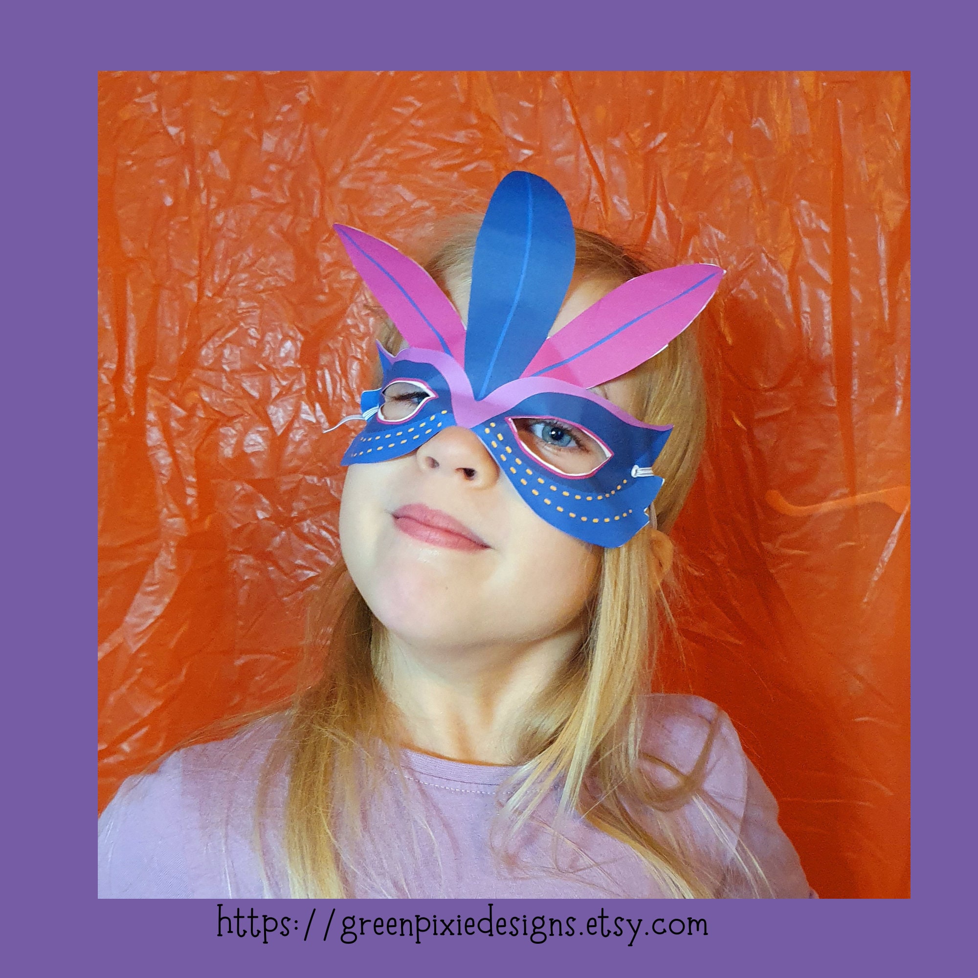 Make Your Own Kids Masquerade Party Costume Mask DIY Printable Birthday ...