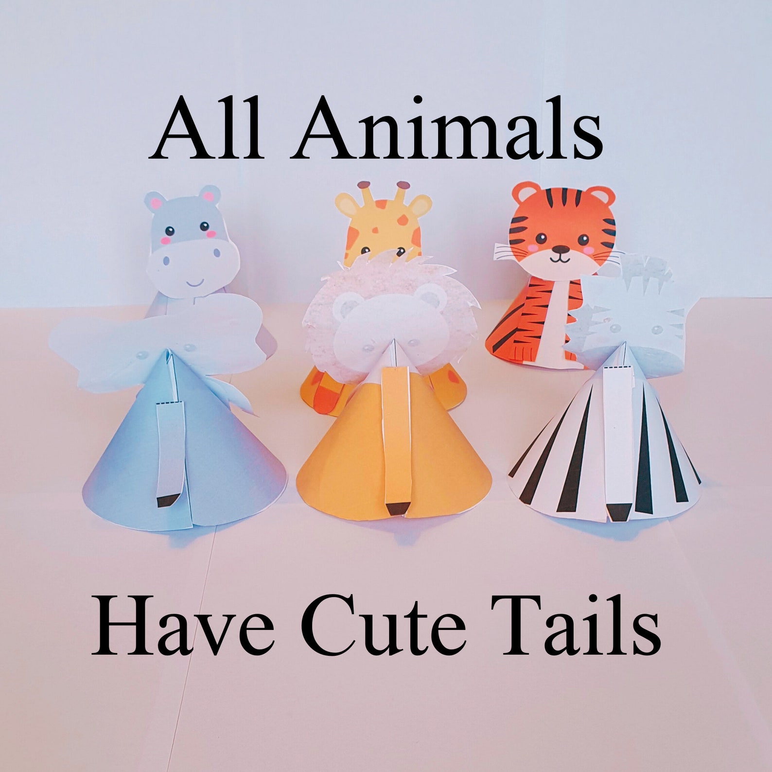 Zoo Animals Toys 3D Paper Printable Kids Kit PDF Craft, African Animals ...
