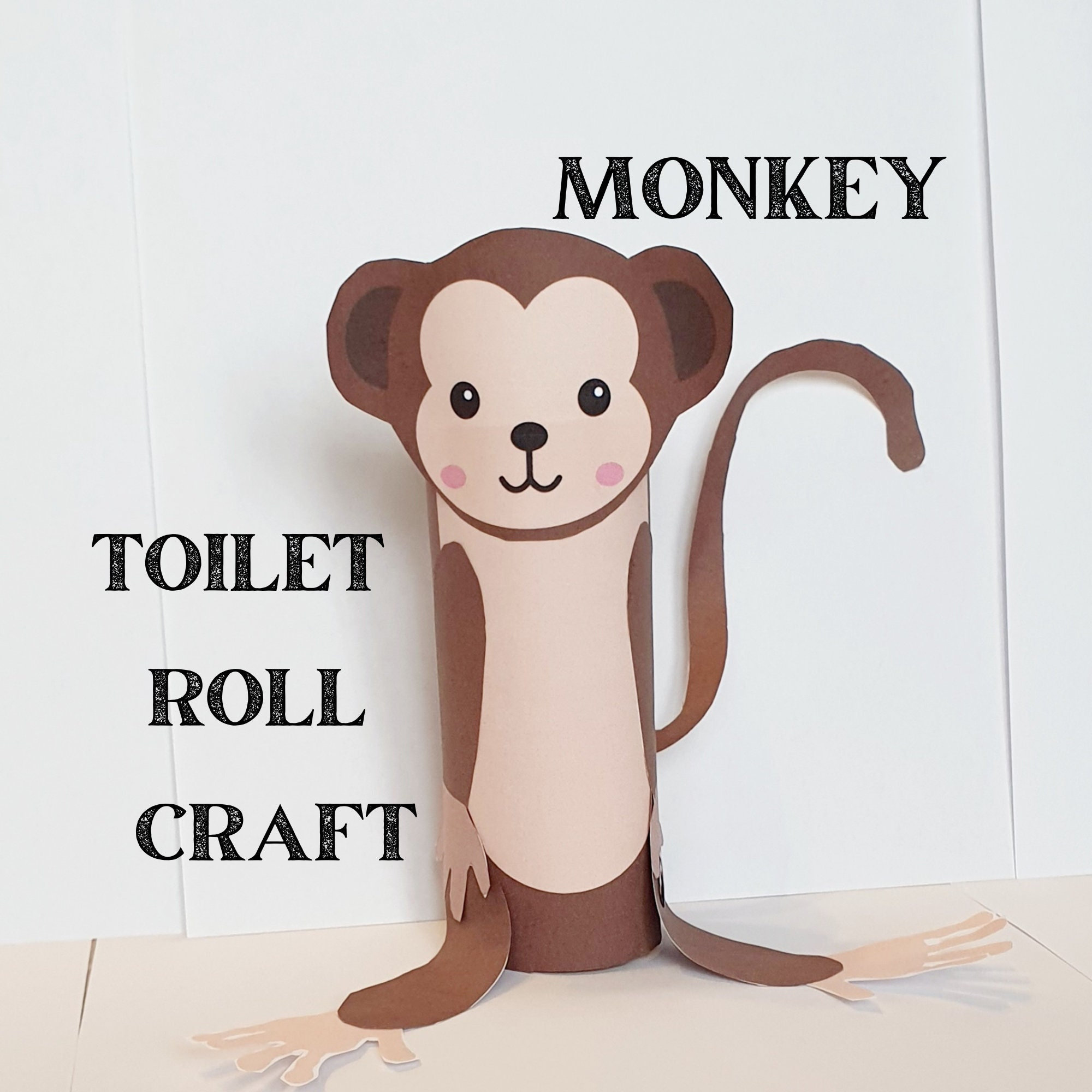 Monkey Toilet Roll Paper Craft Printable Kids Kit PDF Craft, Animals ...