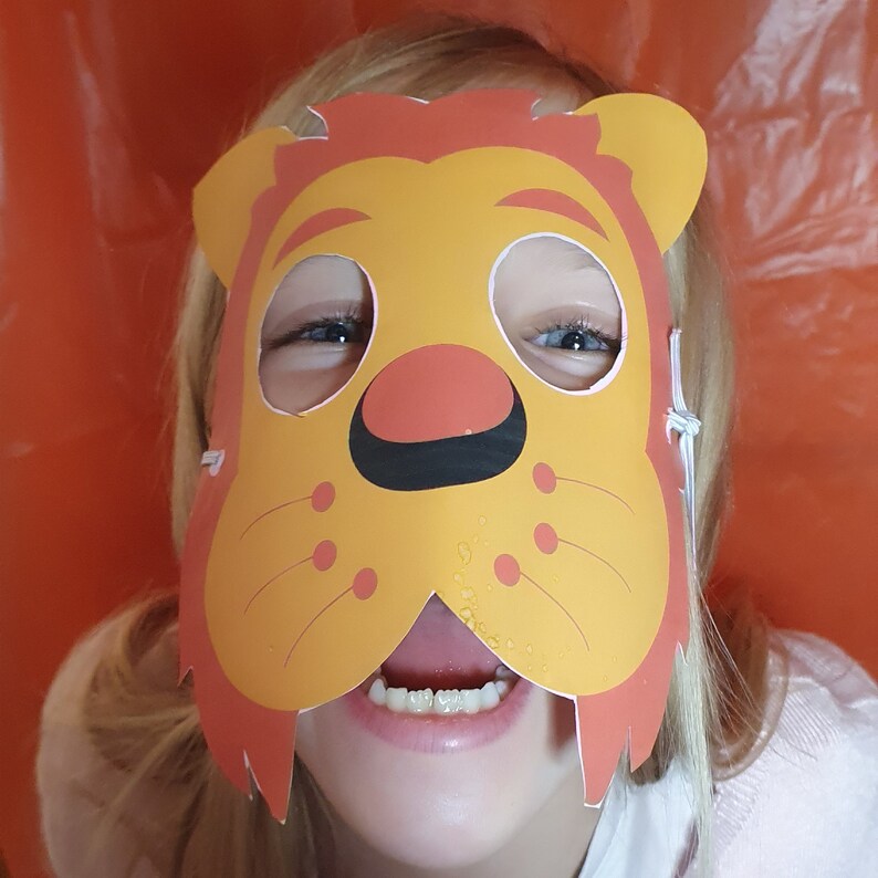 Lion Jungle Safari Animal Theme Costume Birthday Party Masks Make Your ...