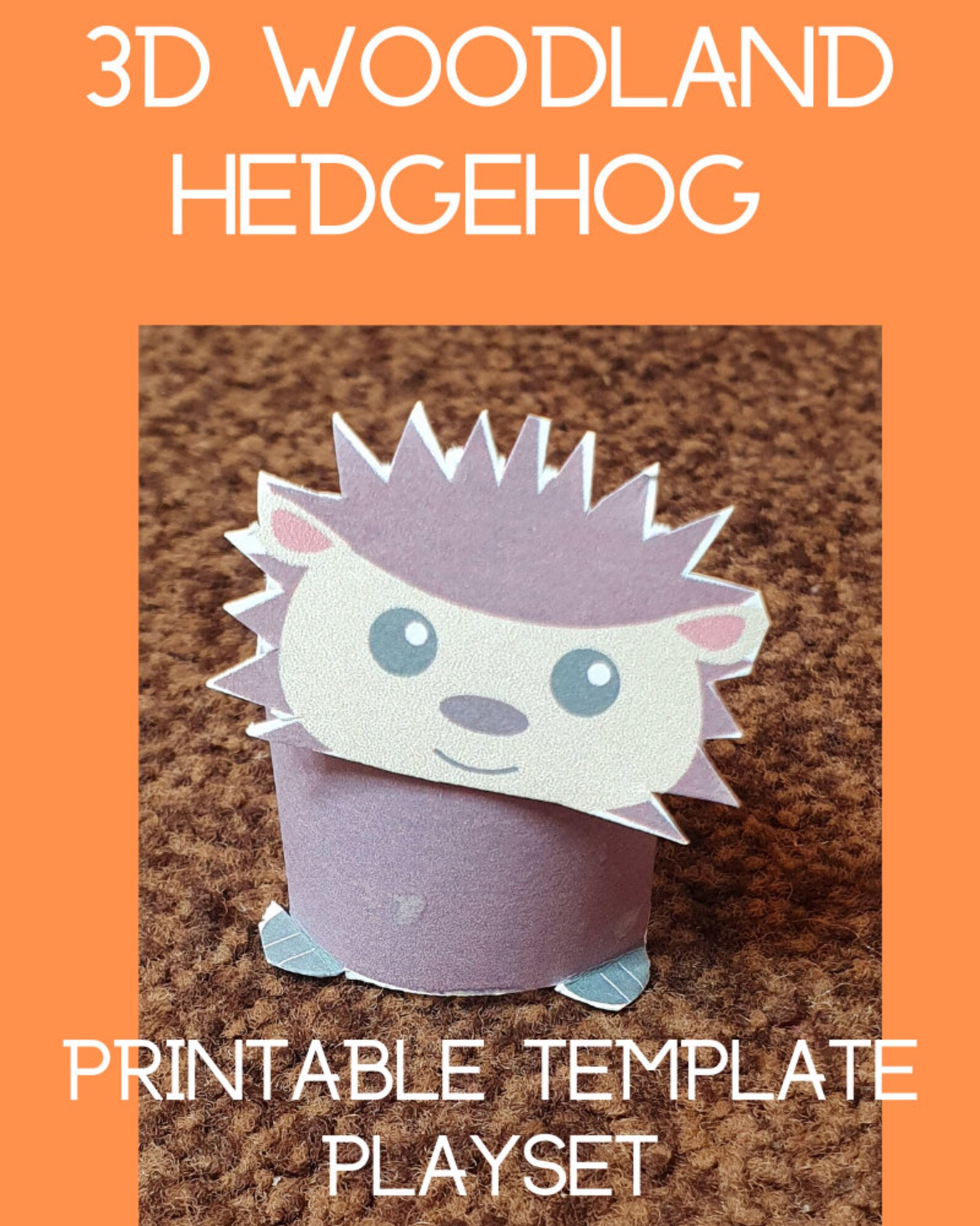 3D Woodland Animals Playset With Trees Printable Templates , Paper Card ...