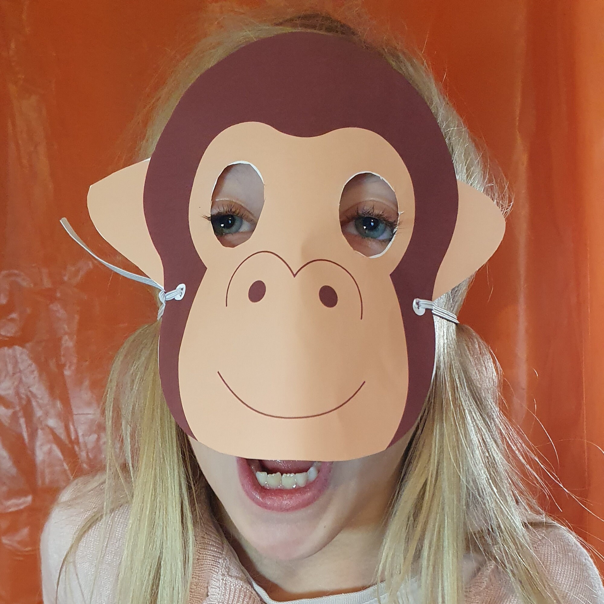 Monkey Jungle Safari Animal Theme Costume Birthday Party Masks Make ...