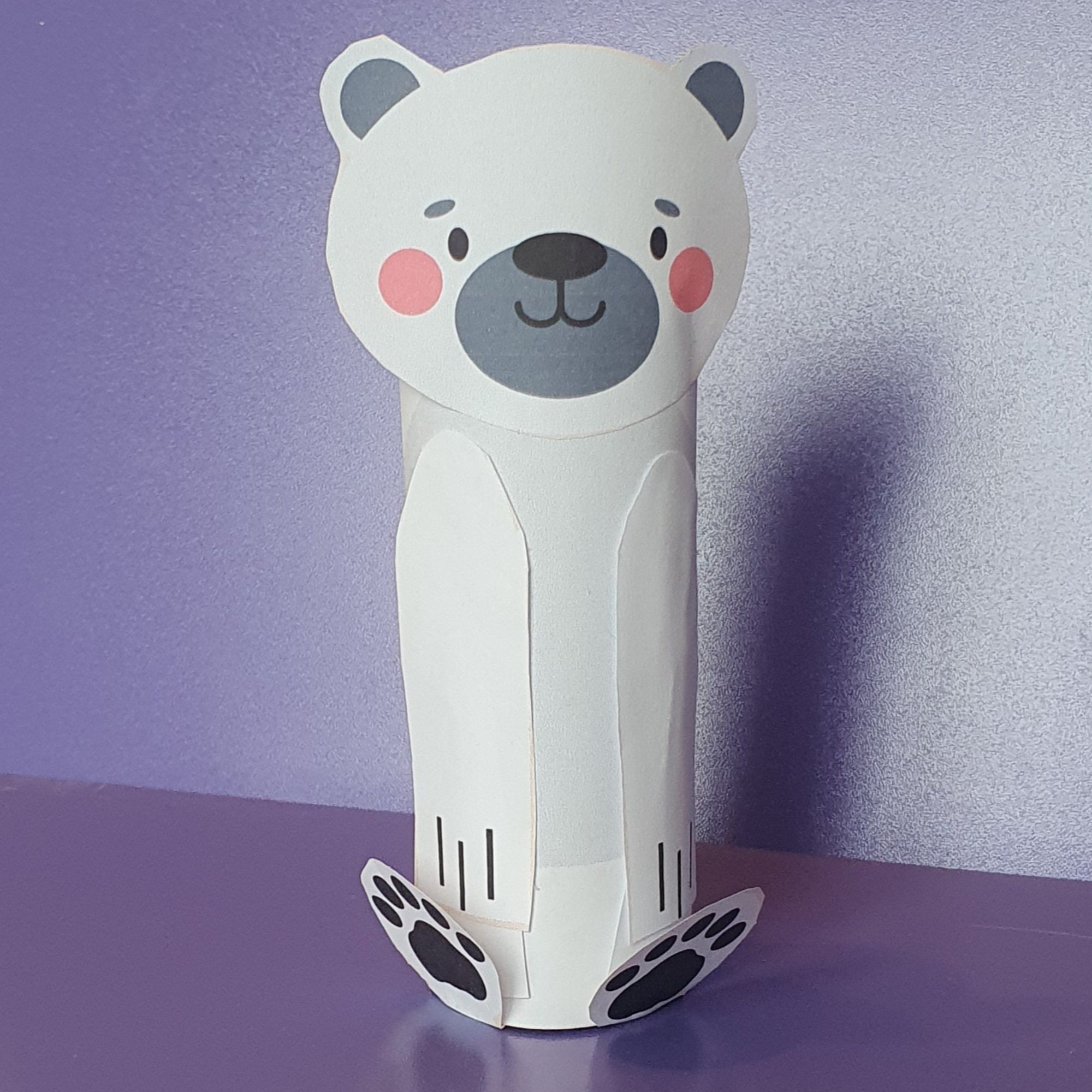 Polar Bear Toilet Roll Paper Craft Printable Kids Kit PDF Craft ...