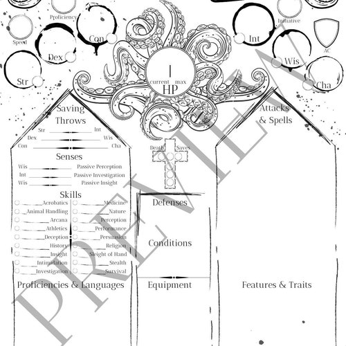 Western Character Sheet Dnd 5e - Etsy
