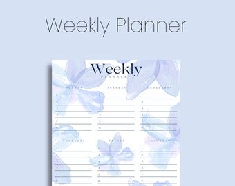 Weekly Planner Printable A4/A5/US Letter Instant Download - Etsy
