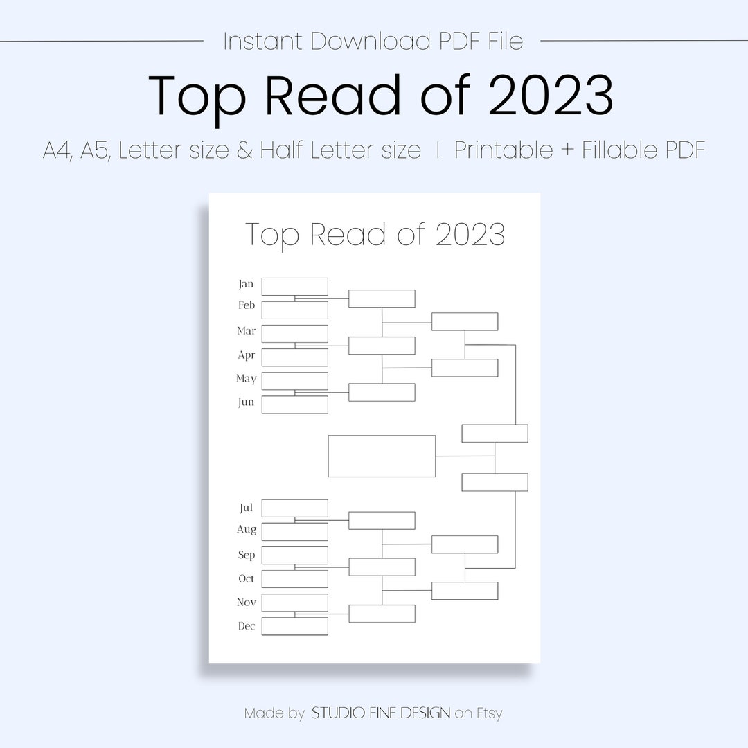 Top Read 2023, Reading Journal, Reading Tracker, Book Tracker, Book of ...