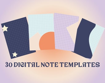 Halloween Digital Note Paper Templates, Student Note Paper, Note Taking ...