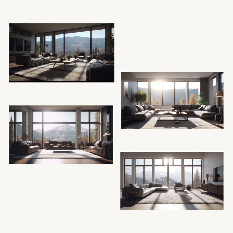 Zoom Background, Spacious Mountain View Living Room Background, Virtual ...