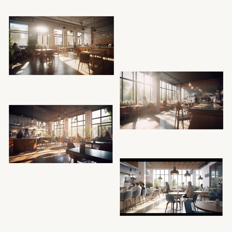 Zoom Background, Virtual Cafe Background, Modern Minimalist Background ...