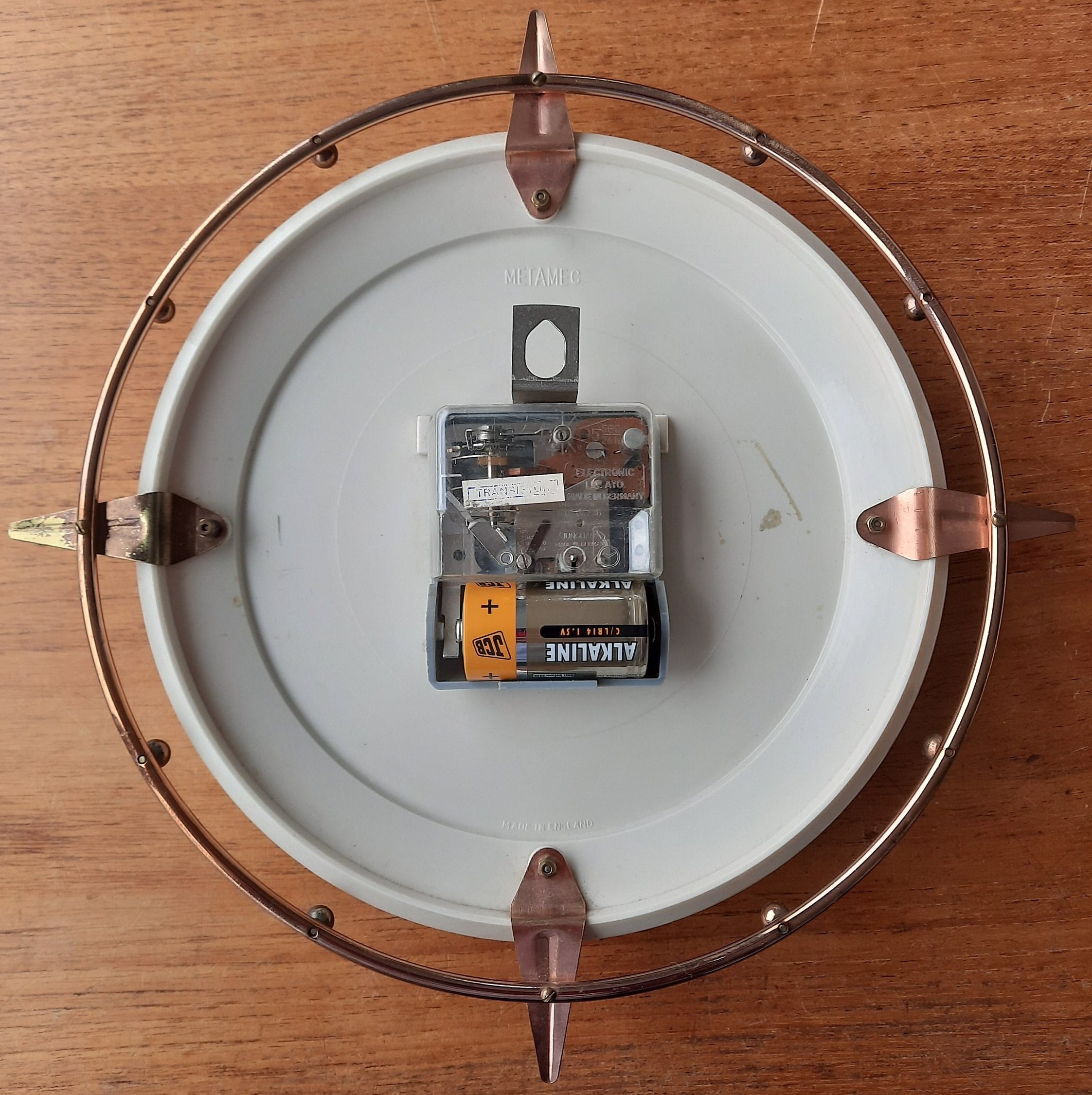 1960s Metamec Clock With Original Battery-operated Mechanism Rose Gold ...