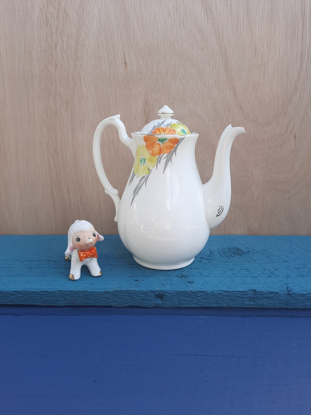 1930s Coffee Pot From New Chelsea Staffs Gilded and - Etsy