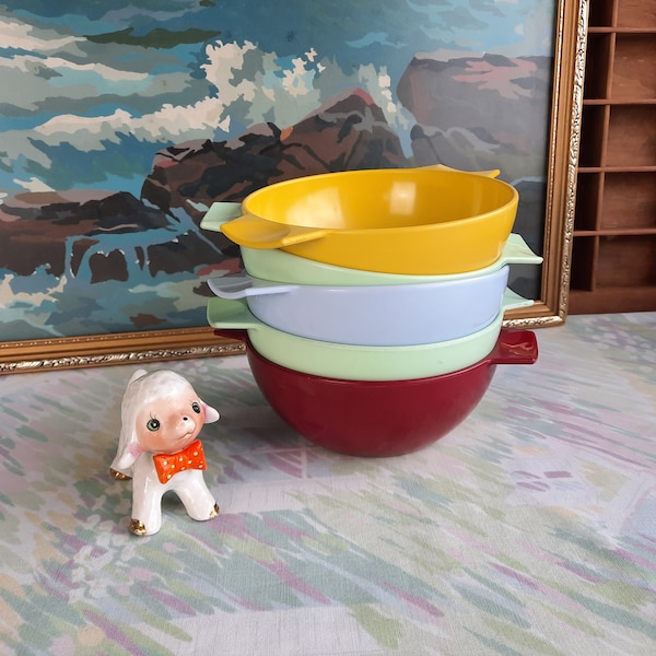 1960s Melaware Cups and Saucers, in Variety of Colours Vintage Melamine ...