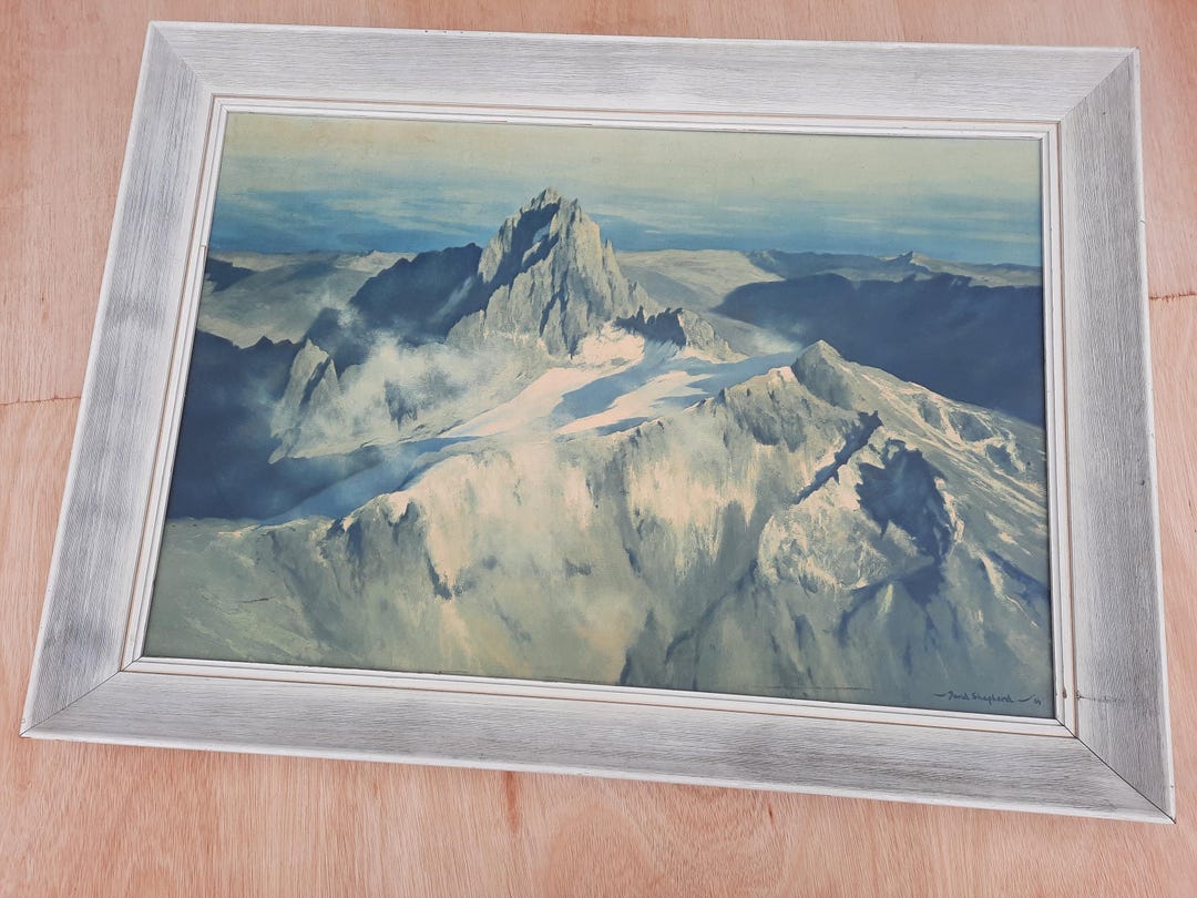 1960s Print of the snow on the Equator Painting by David Shepherd Very ...