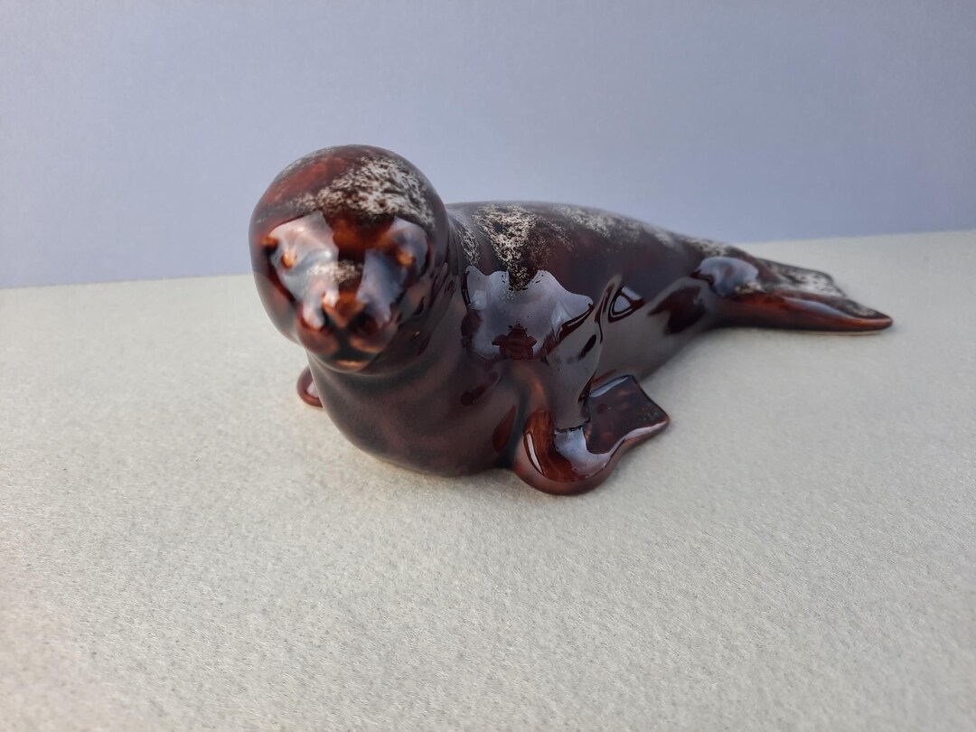 Large Lava Drip Kernewek Pottery Seal Ornament | Beautiful Vintage ...