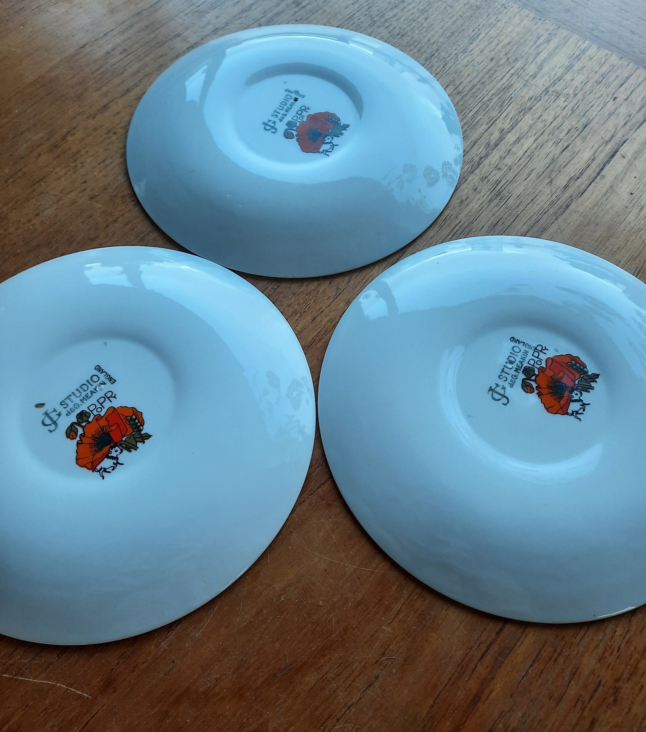 Small Poppy Plates From Meakin Studio Vintage 1970s - Etsy