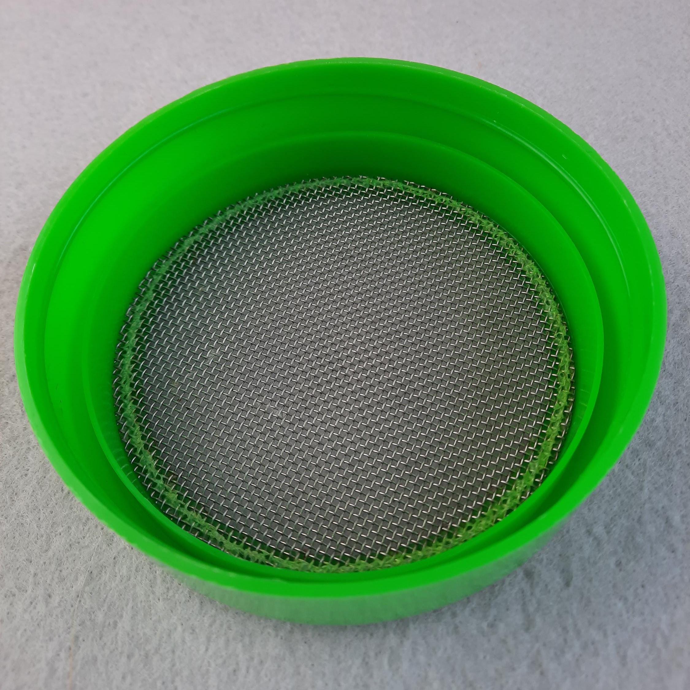 Vintage French Flour Sifter | Clear Glass Jar & Screw on Green Plastic ...