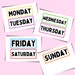 Bright Rainbow Colourful Days of the Week Visual Preschool Kindergarten ...