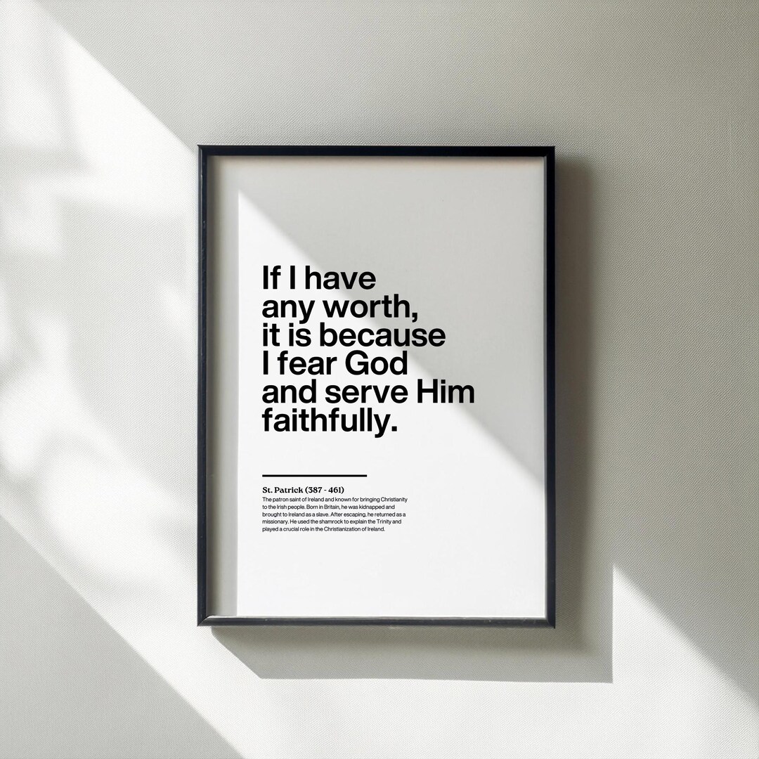 St Patrick Quote Printable: Inspirational Catholic Wall Art (digital ...