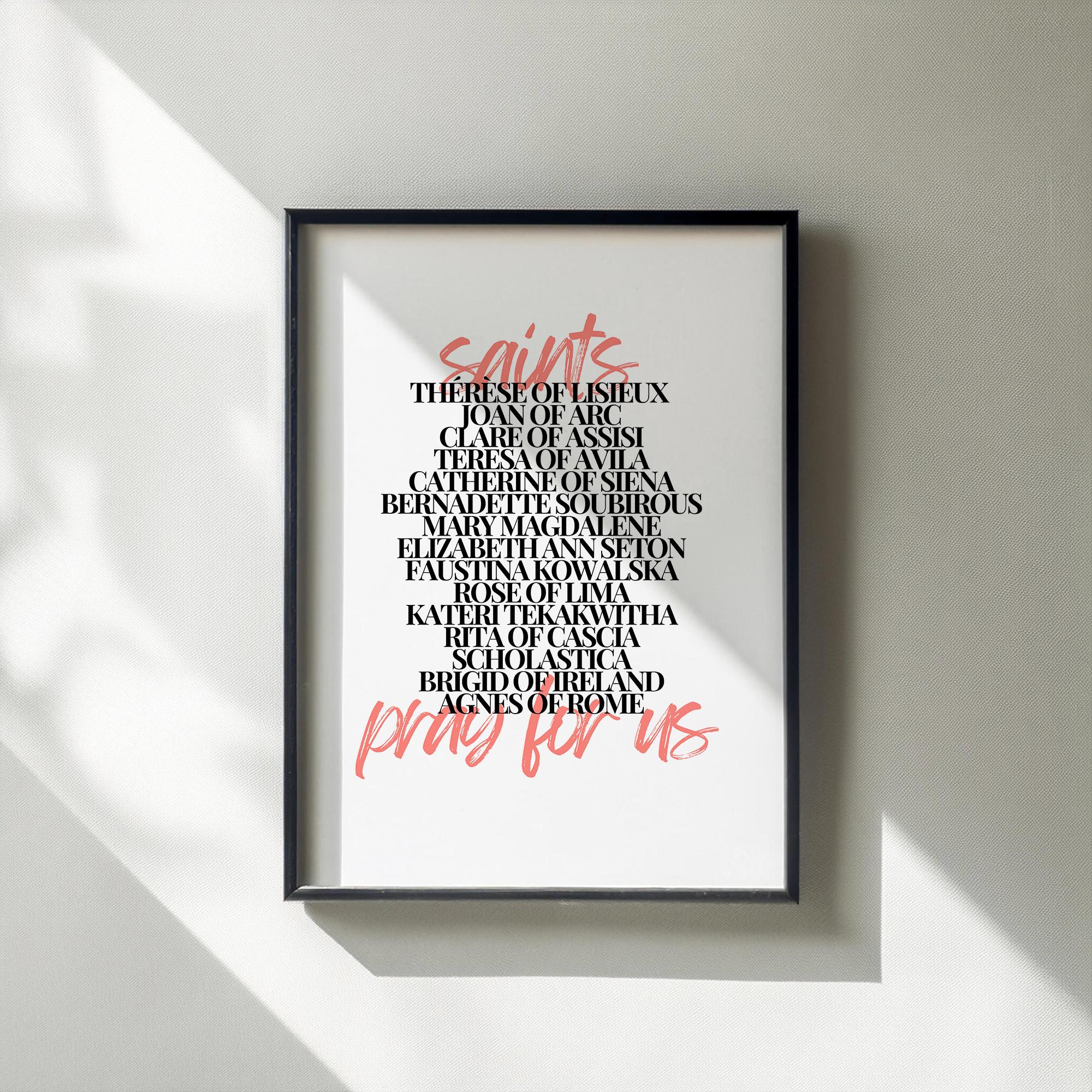 List of Popular Female Saints Printable | Pray for Us | Digital ...