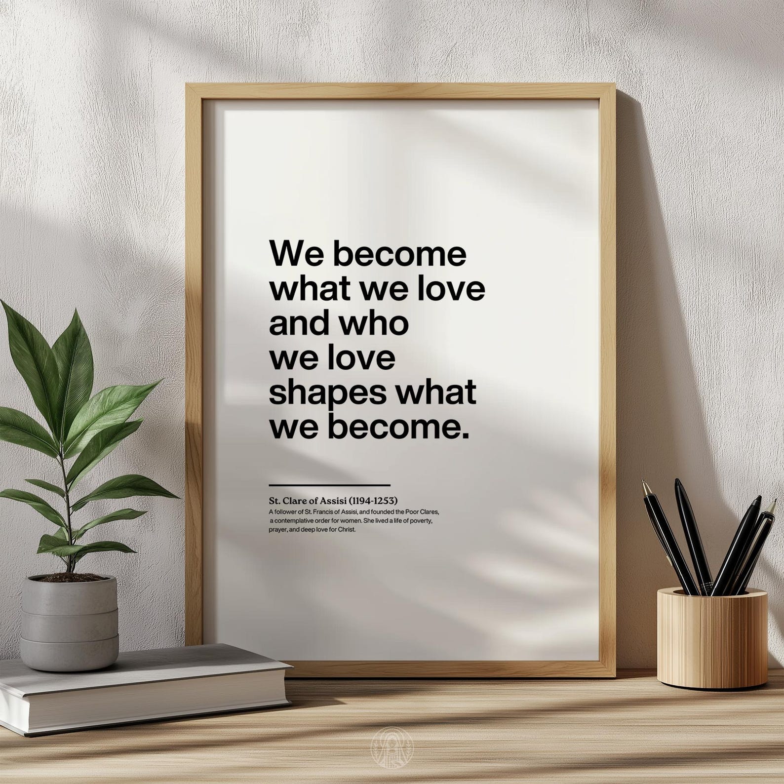 St Clare of Assisi Printable Quote, Inspirational Catholic Home Decor ...