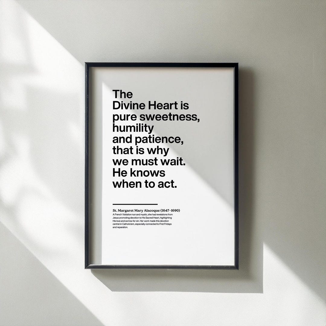 St Margaret Mary Alacoque Printable Quote: the Divine Heart is Pure ...