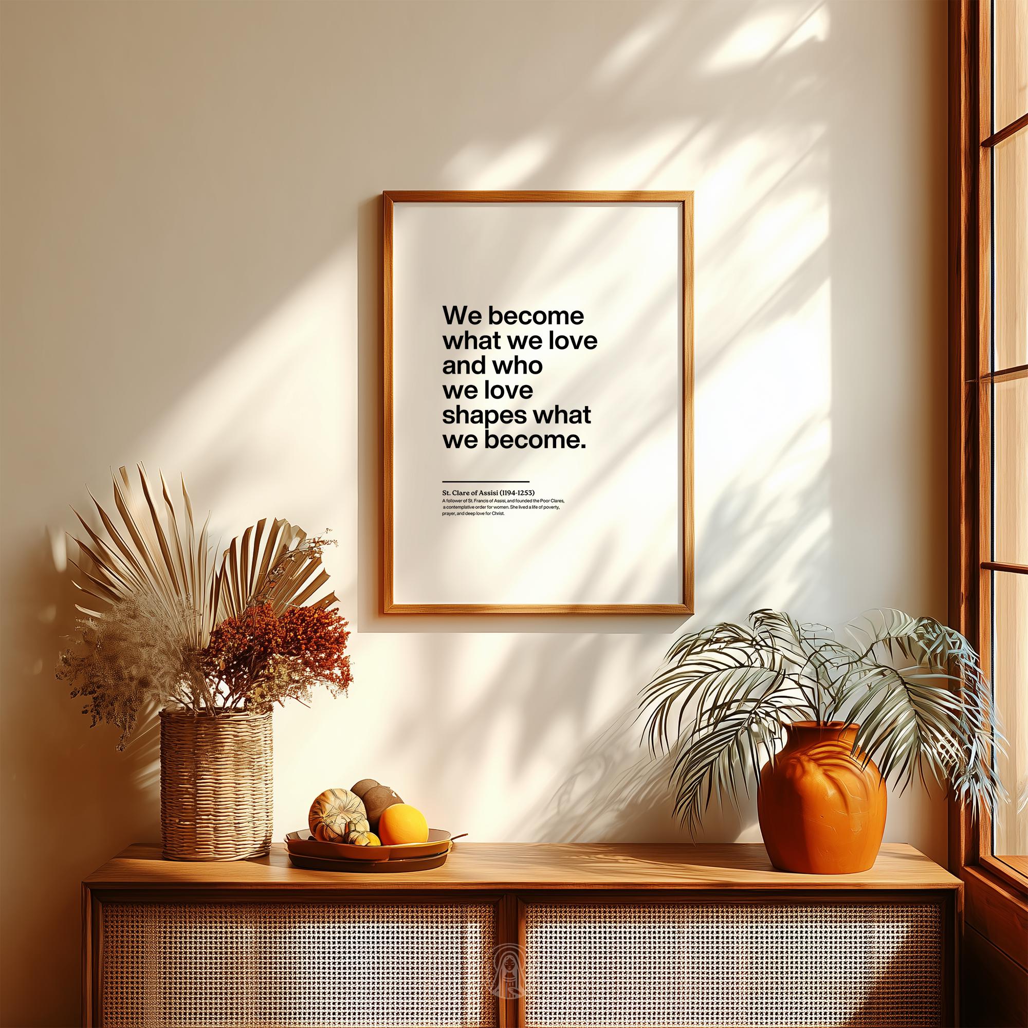 St Clare of Assisi Printable Quote, Inspirational Catholic Home Decor ...