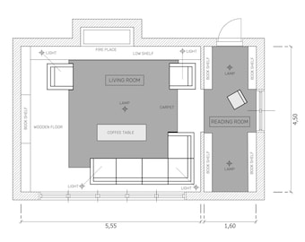 Home Plan up to 4 Rooms Plan Layout Interior Design Children's Bedroom ...