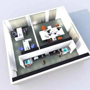 Office Layout and Renderings Small Project Example Space Renovation - Etsy