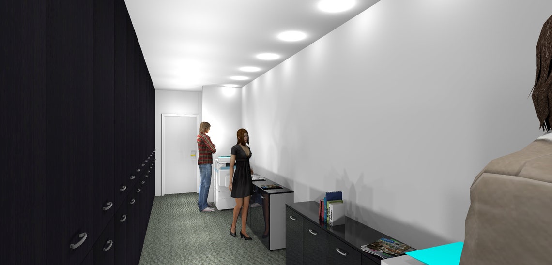 Office Layout and Renderings Small Project Example Space Renovation - Etsy