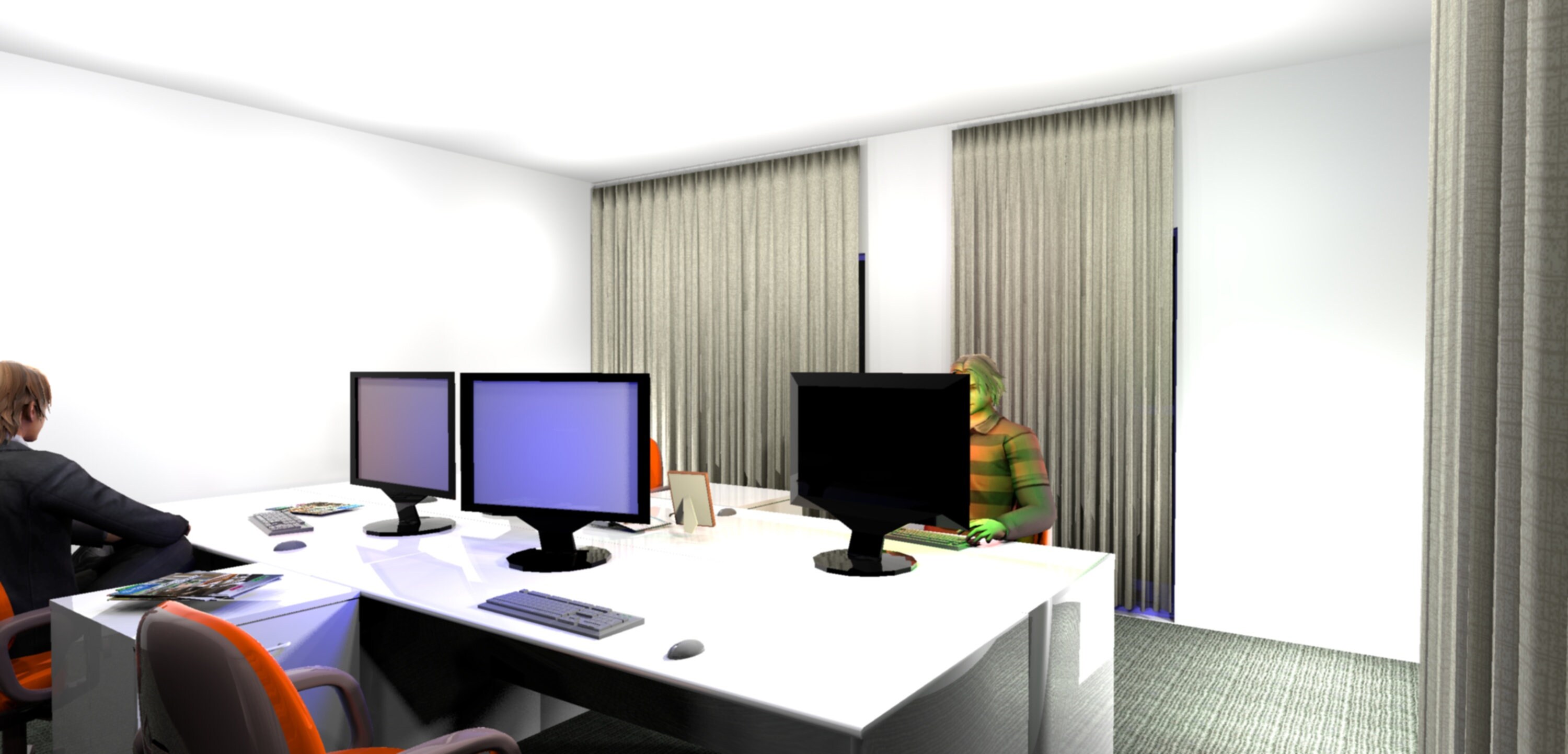 Office Layout and Renderings Small Project Example Space Renovation - Etsy