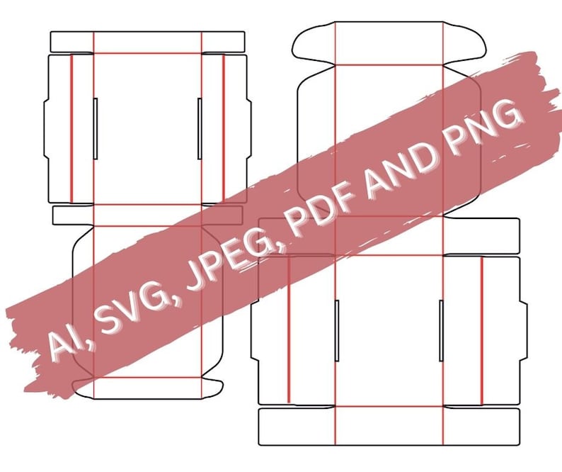 Gift Box Template Svg, File for Laser Cut AI, Flat Box in Paper ...