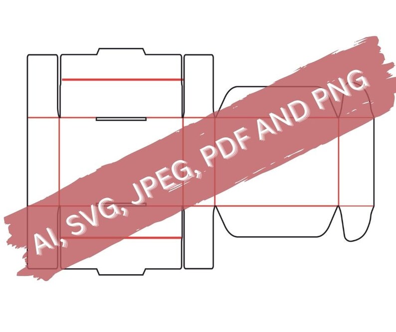 Gift Box Template Svg File for Laser Cut AI Flat Box in - Etsy