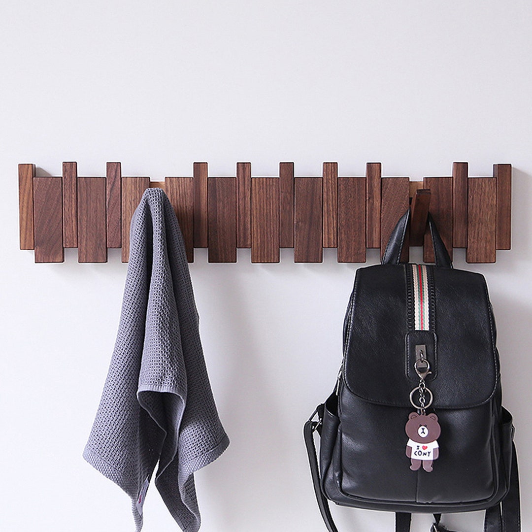 Solid Wood Coat Hookcoat Rack Wall Mountcoat Rackbathroom Etsy