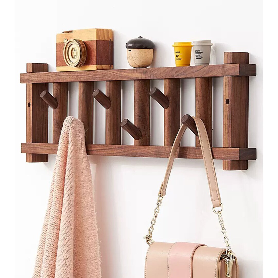 Wooden Hooks,wooden Wall Hangings,long Rows of Hooks,jacket Hooks ...