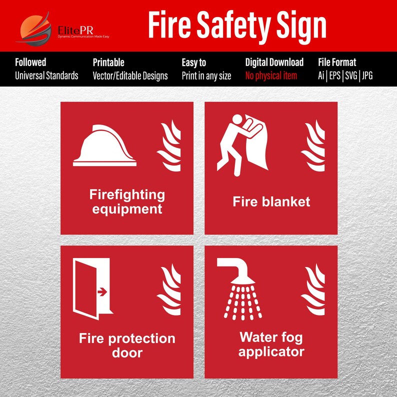 Fire Safety Signs | Printable Fire Equipment Label | Emergency Fire ...