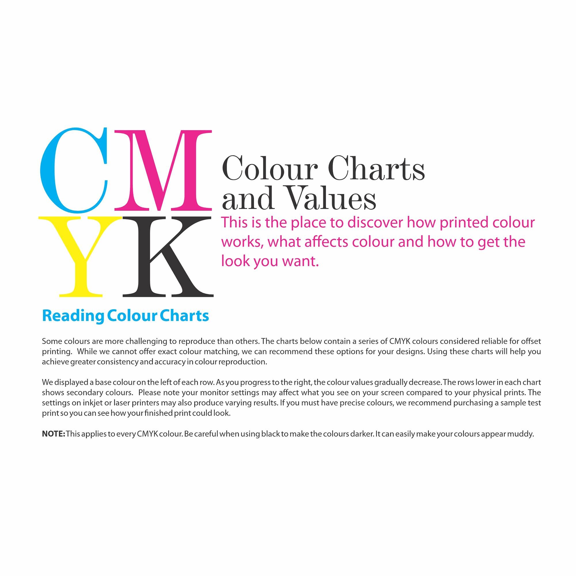 CMYK Color Chart Printable | CMYK Color Guide for Designers | Digital ...
