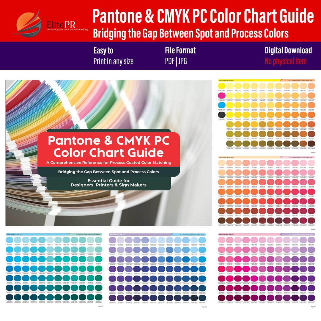 Pantone and CMYK PC Color Chart Guide | Essential Reference for ...