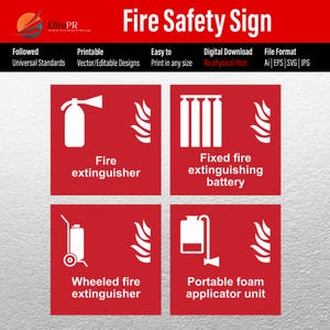 Fire Safety Signs | Printable Fire Equipment Label | Emergency Fire ...
