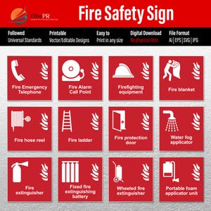 Fire Safety Signs | Printable Fire Equipment Label | Emergency Fire ...