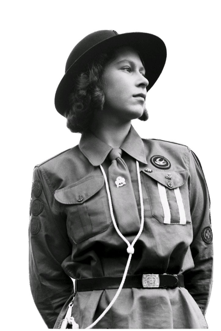 Queen Elizabeth II in Her Girls Guide Uniform Sticker - Etsy