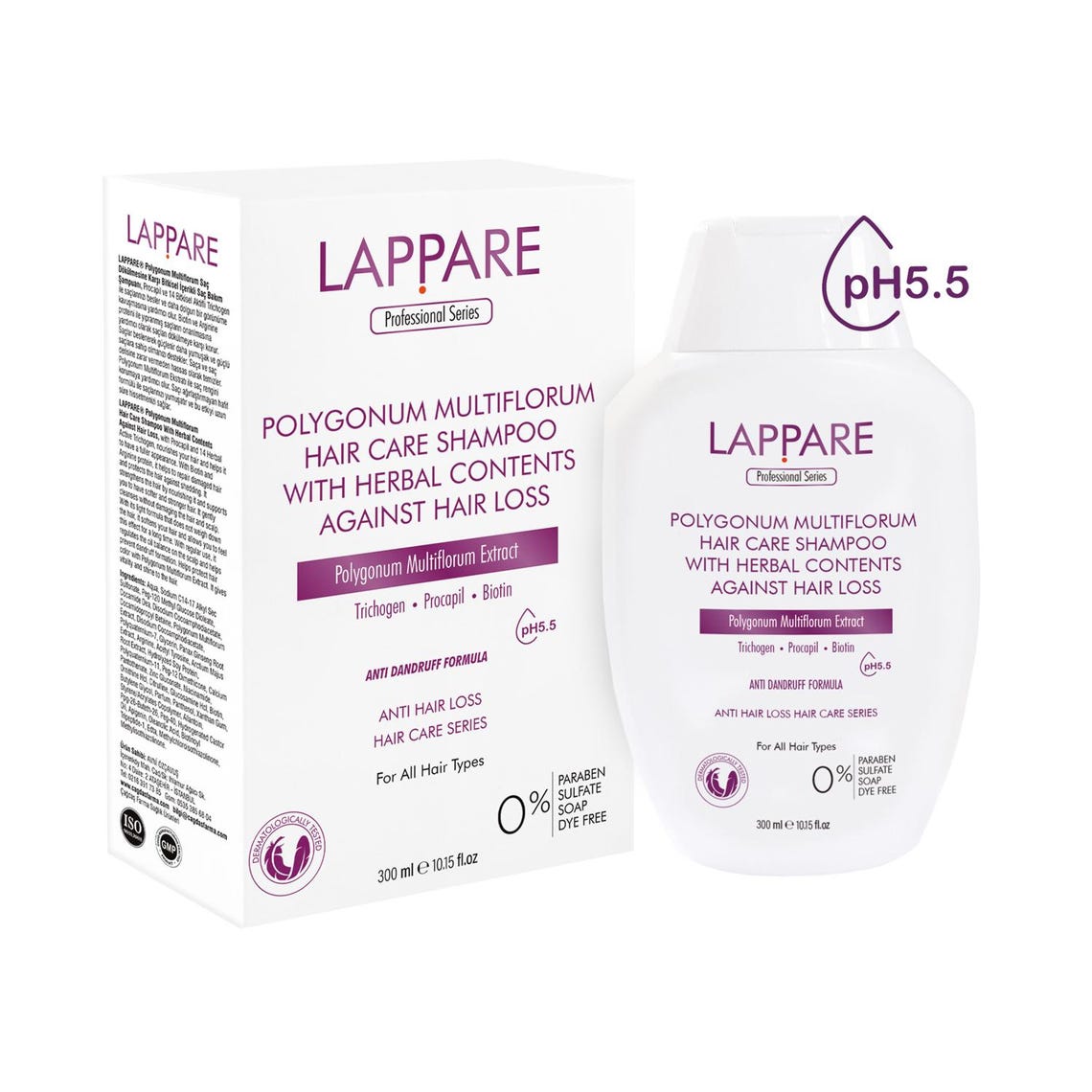 Lappare Hair Care Shampoo - Polygonum Multiflorum, Biotin, Procapil ...