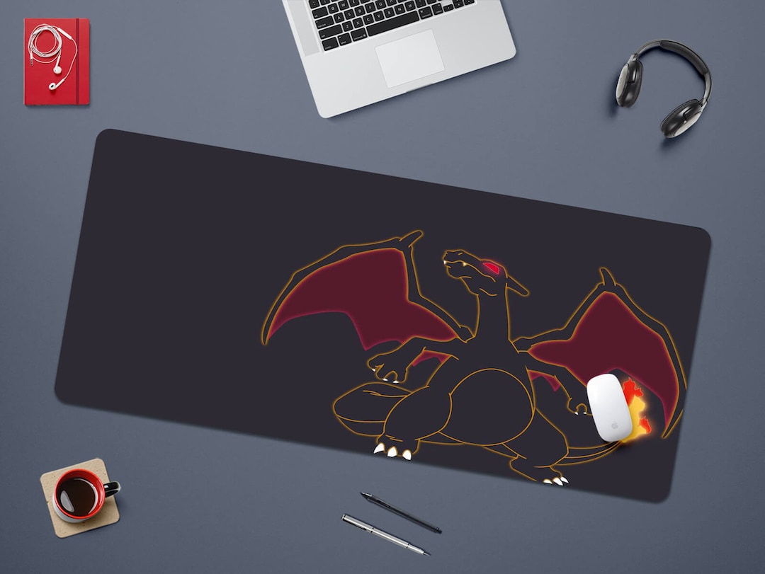 Pokemon Mega Charizard Kawaii Desk Mat 3 Designs,anime Mouse Pad XXL ...