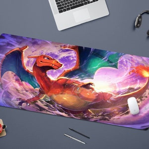 Pokemon Mega Charizard Kawaii Desk Mat 3 Designs,anime Mouse Pad XXL ...