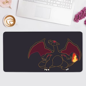 Pokemon Mega Charizard Kawaii Desk Mat 3 Designs,anime Mouse Pad XXL ...