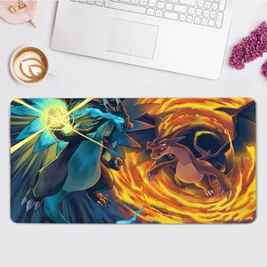 Pokemon Mega Charizard Kawaii Desk Mat 3 Designs,anime Mouse Pad XXL ...