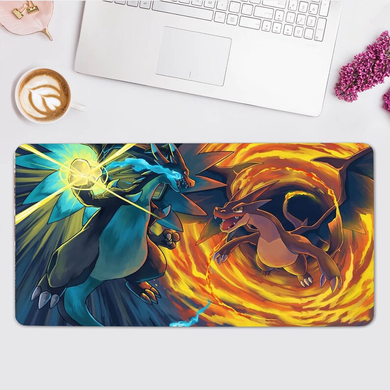 Pokemon Mega Charizard Kawaii Desk Mat 3 Designsanime Mouse - Etsy